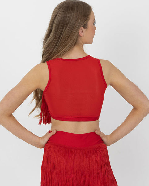 Studio 7, TASSEL CROP, Red, Adults, ADCT15 – Dance & Play